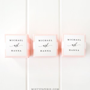 Minimalist Favor Tag Template, Wedding or Bridal Shower Thank You Tag ...