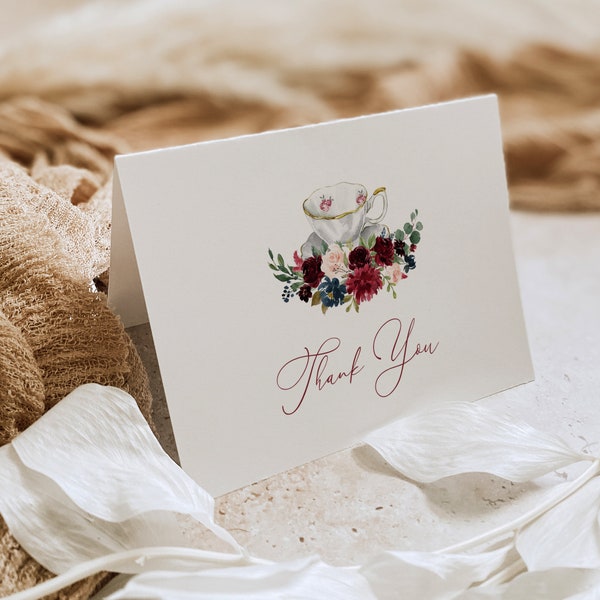 Tea Thank You Cards - Etsy