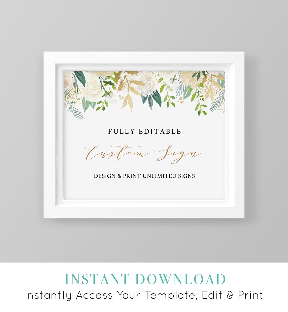 Wedding Sign Template Self-editing Template Create Unlimited | Etsy