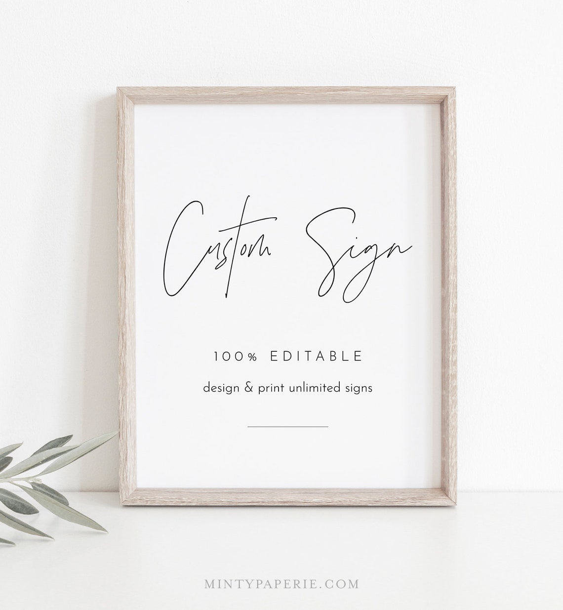 Custom Sign Template Modern Minimalist Wedding or Bridal - Etsy