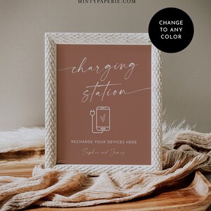 Charging Station Sign, Wedding Charging Station, Phone Charging, Power ...
