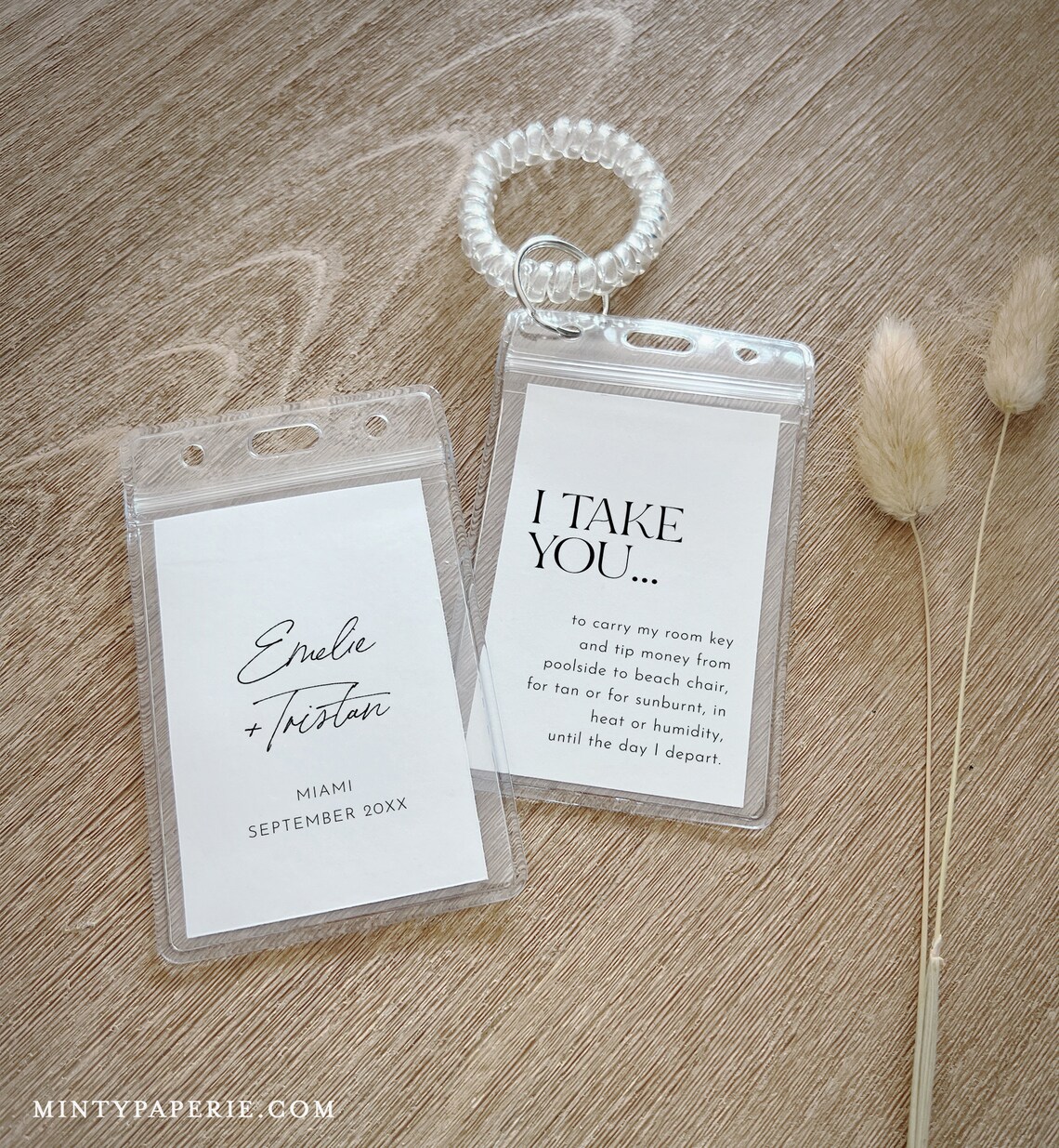 Room Key Card Tag Template, Printable Modern Key Card Pocket ...