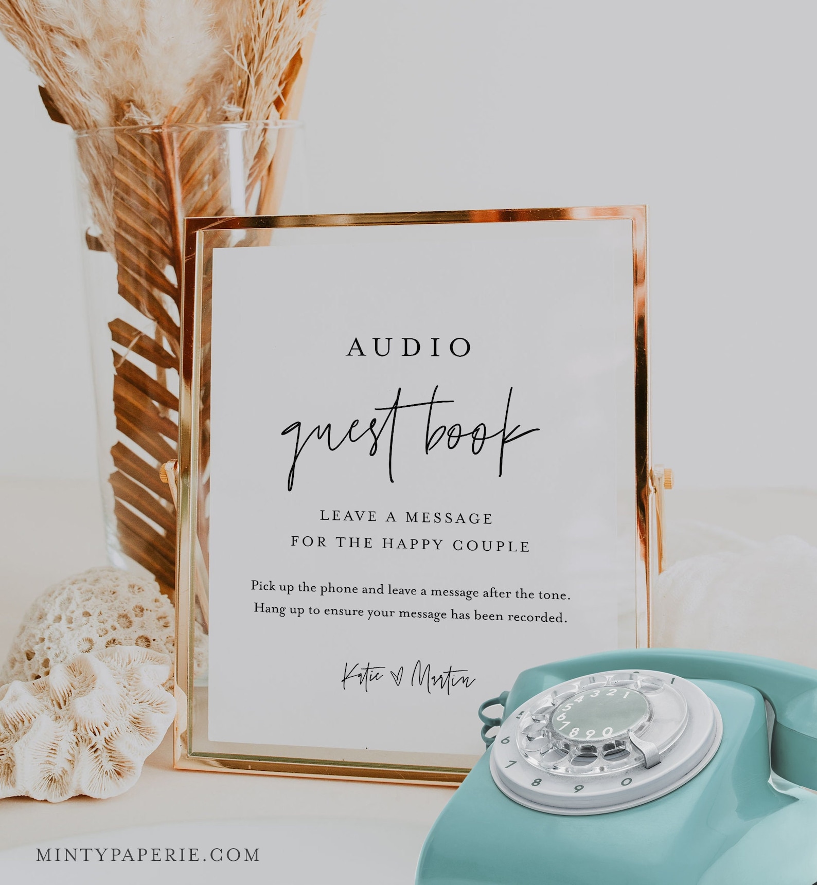 Audio Guest Book Sign, Telephone Guestbook, Leave a Message, Wedding ...