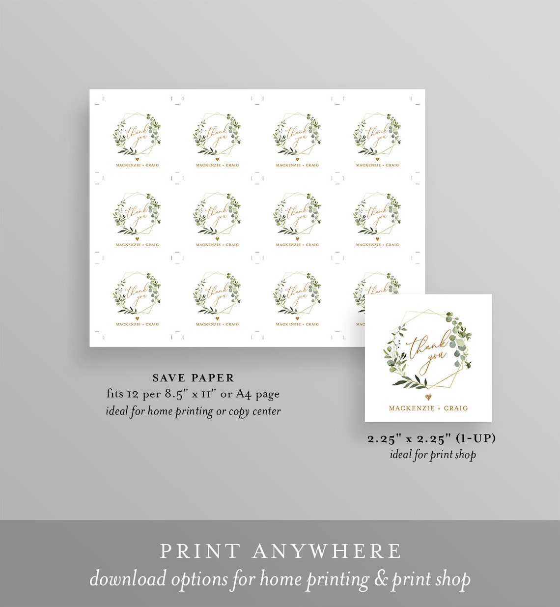 Wedding Favor Tag Template Printable Wedding / Bridal Shower - Etsy