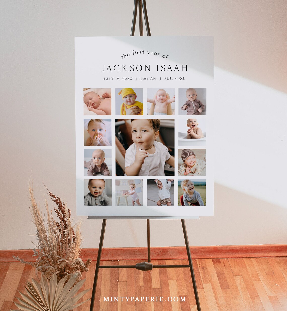 1st Birthday Photo Poster First Year Baby Sign 1st Birthday - Etsy