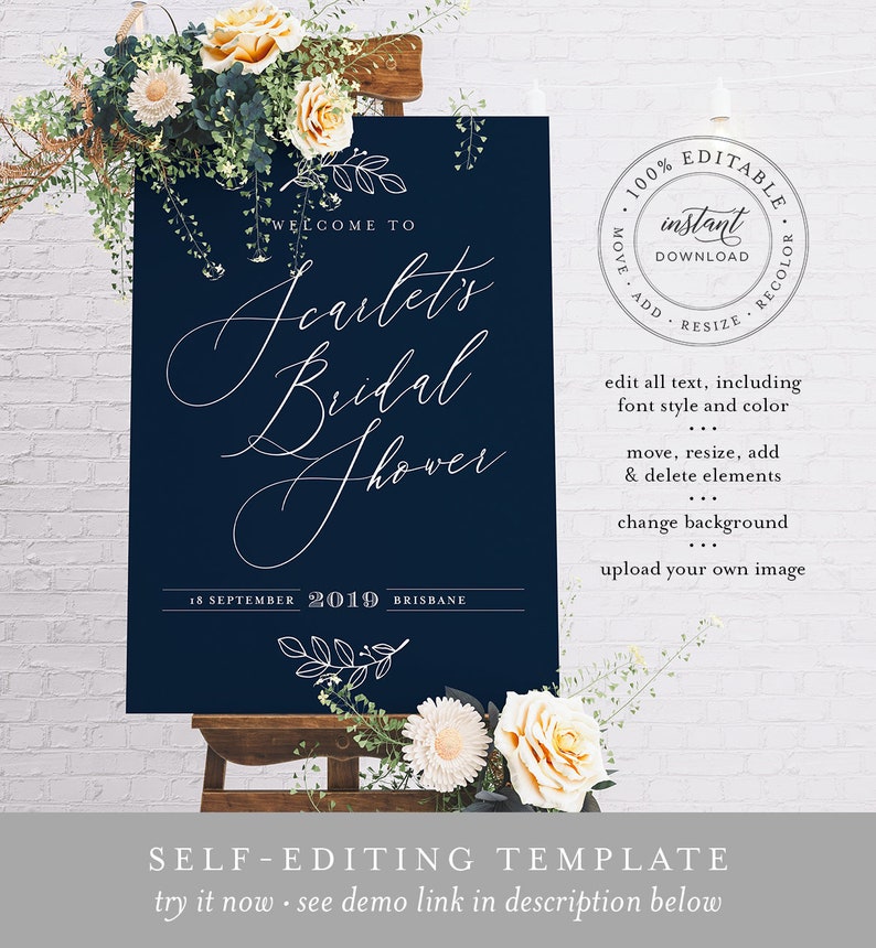 Welcome Sign Template Instant Download 100% Editable - Etsy