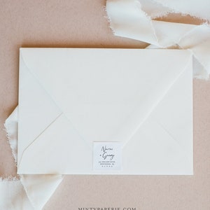Envelope Label Template, Printable Return Address Sticker, Wedding ...