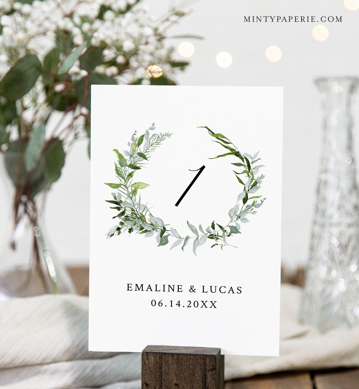 Table Number Card Template Printable Wedding Table Cards - Etsy