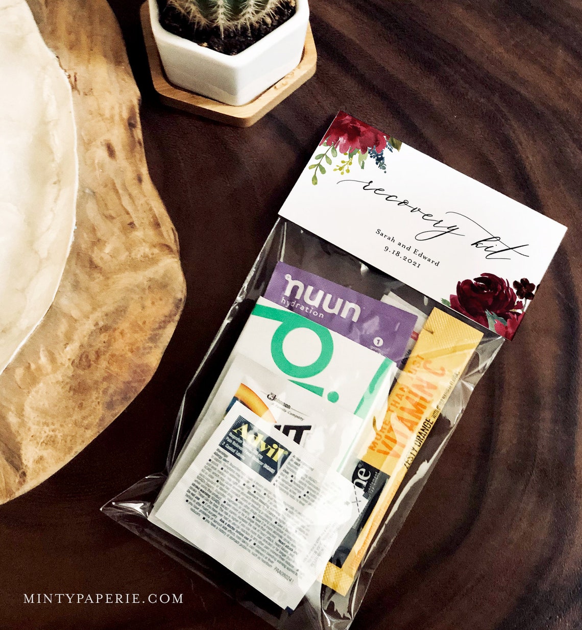 Wedding Recovery Kit Bag Topper Template Printable Hangover - Etsy