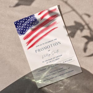 Military Promotion Party Invitation, Printable Army, Marine, Air Force ...