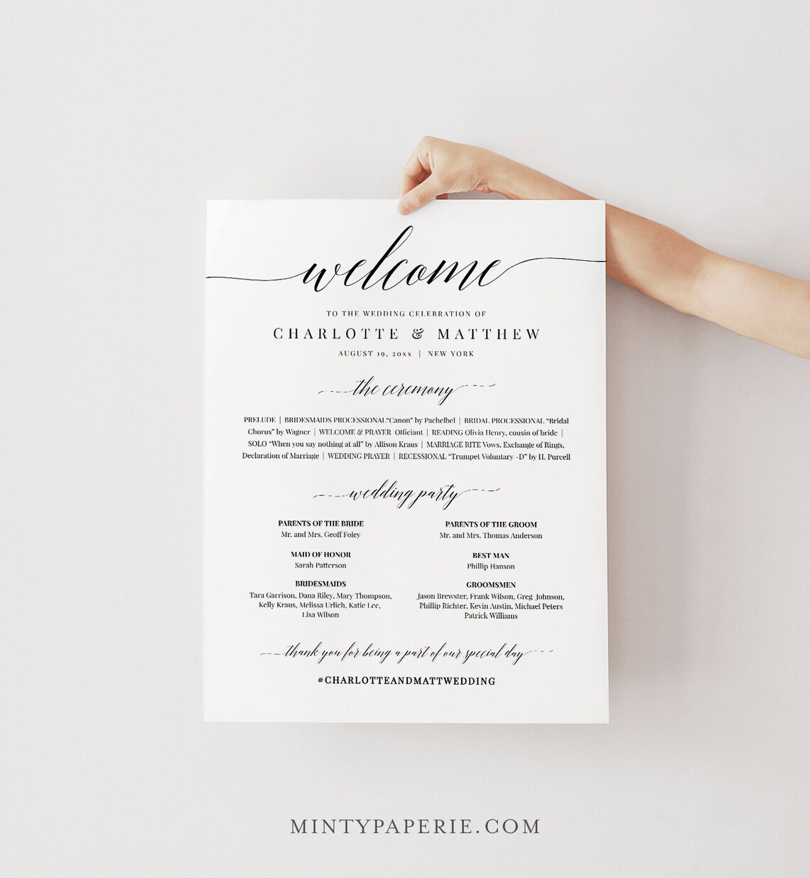 Welcome Sign Wedding Program Sign Order of Service 100% - Etsy