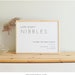 Late Night Nibbles Sign, Snack Bar Sign, Minimalist Wedding Sign, Nosh ...