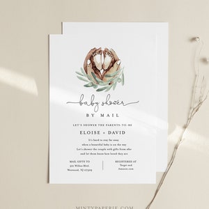 Baby Shower by Mail Invitation, Social Distance Baby Shower Invitation ...