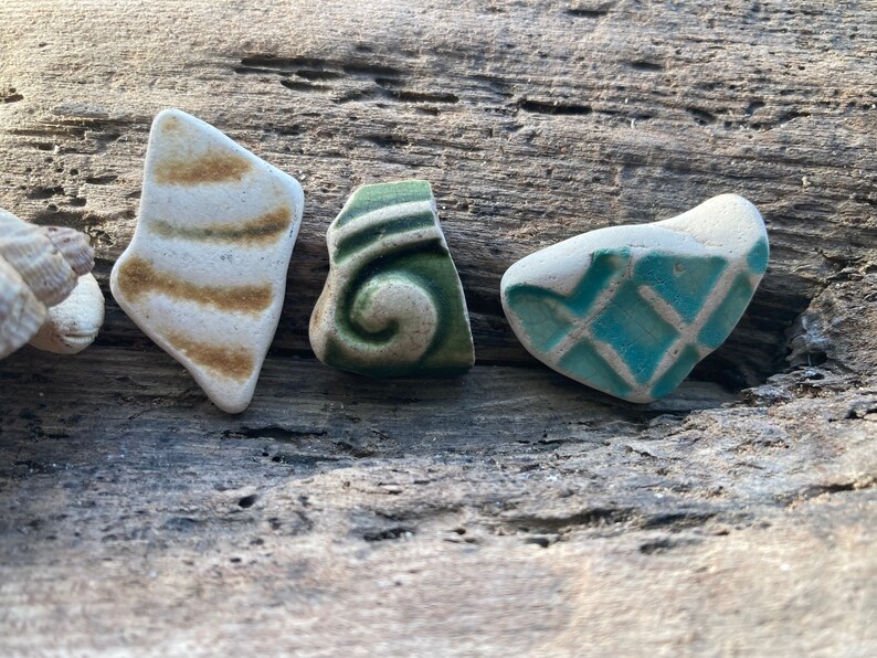 Sea Pottery Scottish Seapottery 3d Pattern Beach Find Genuine Sea Worn ...