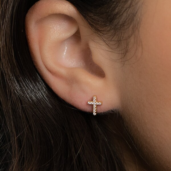 Cross Earrings - Etsy