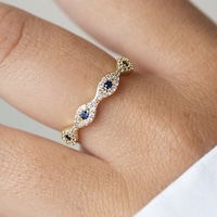 Eye of Protection Ring | Gold Evil Eye Ring | Statement Signet Ring ...