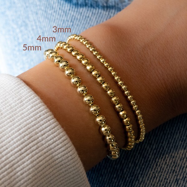 Gold Bead Bracelet - Etsy