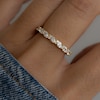 Dainty CZ Stacking Ring, Gold Minimalist Ring, CZ Ring, Simple Diamond ...