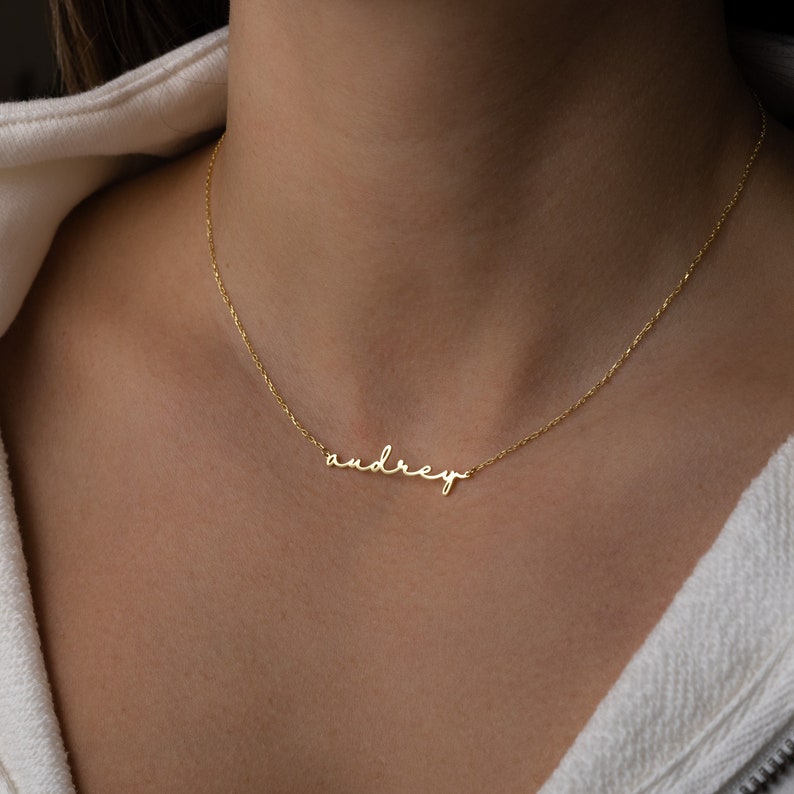 Custom Name Necklace Dainty Name Necklace Personalized Gift - Etsy
