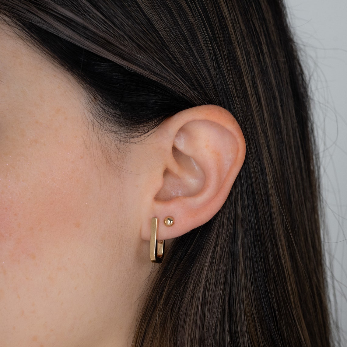 Square Hoops Gold Hoop Earrings Gold Hoops Silver Hoops - Etsy