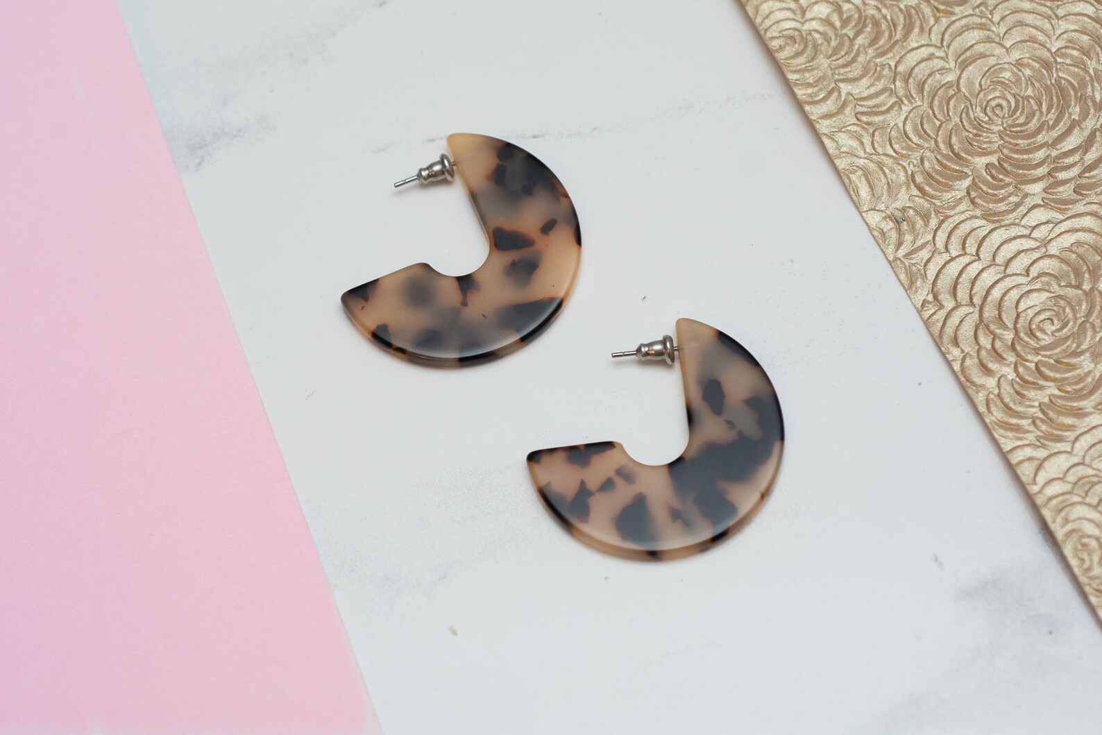 Tortoise Hoop Earrings Tortoise Earrings Acetate Earrings - Etsy