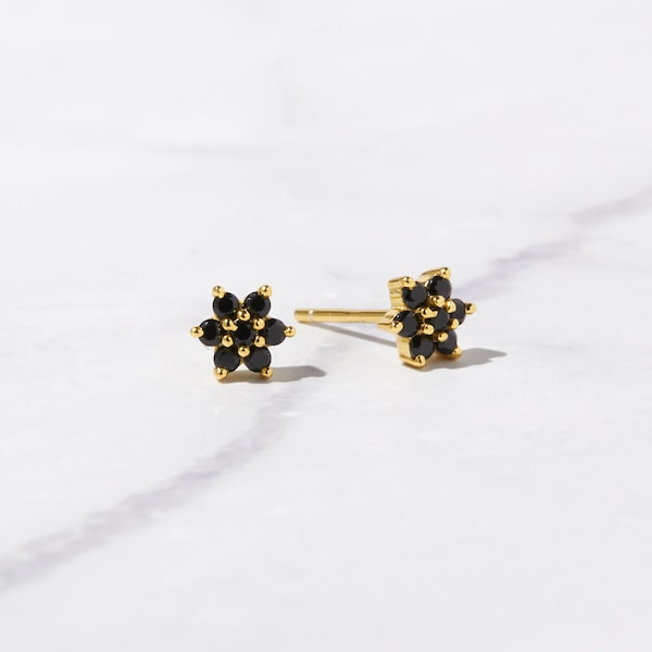Black Stud Earrings - Etsy
