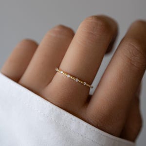 Thin Gold Ring Stacking Ring Minimalist Ring Simple Ring Thin Ring Delicate Ring Stackable Ring ...