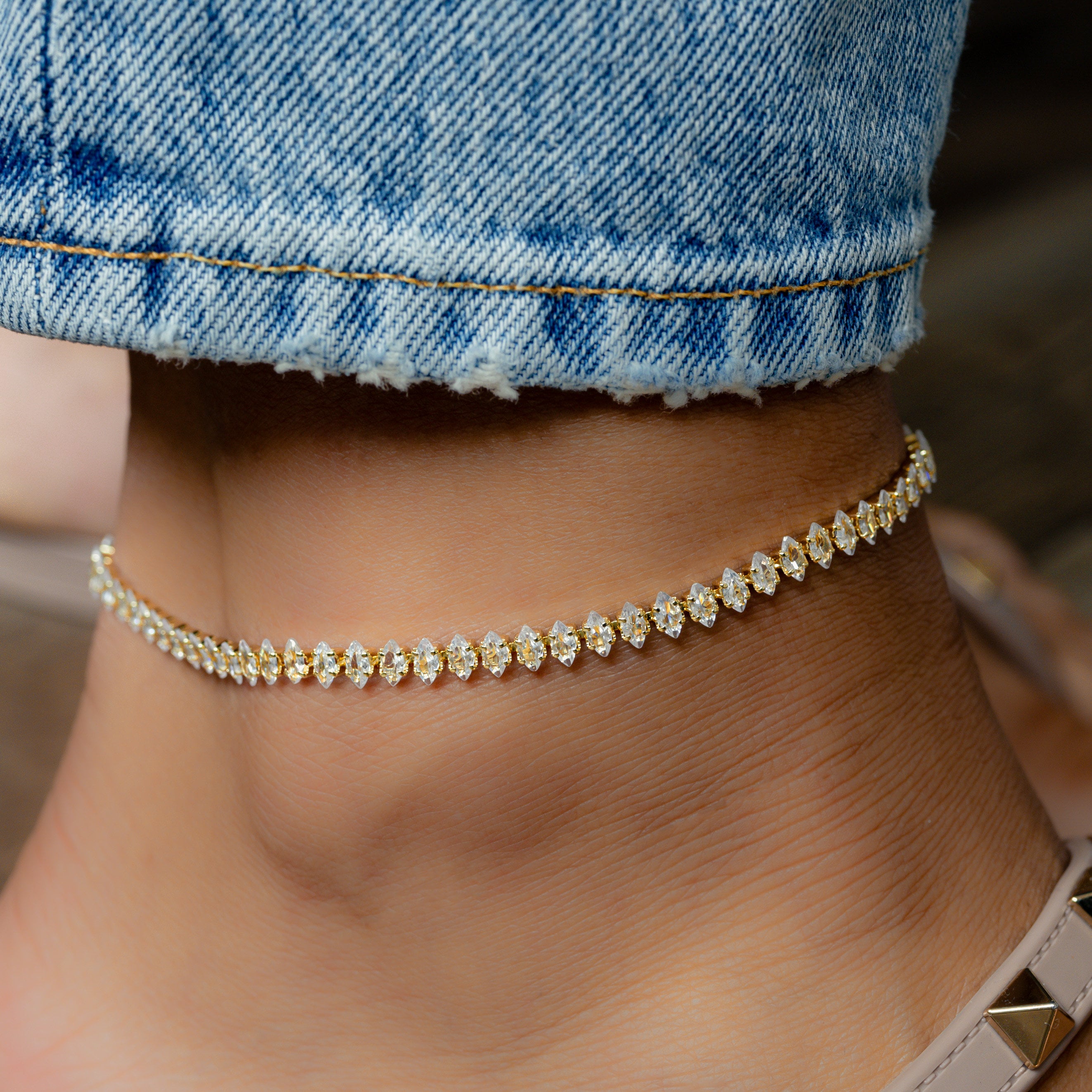 Gold ankle bracelet etsy store