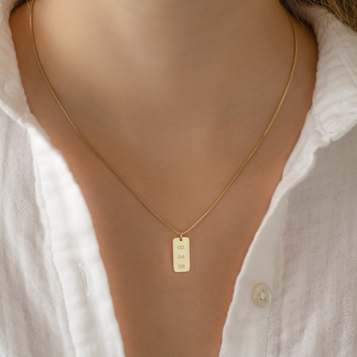Custom Dog Tag Necklace, Name Necklace, Custom Engraved Pendant ...