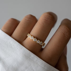 Heart Eternity Ring, Love Ring, Statement Ring, Diamond Eternity Ring ...