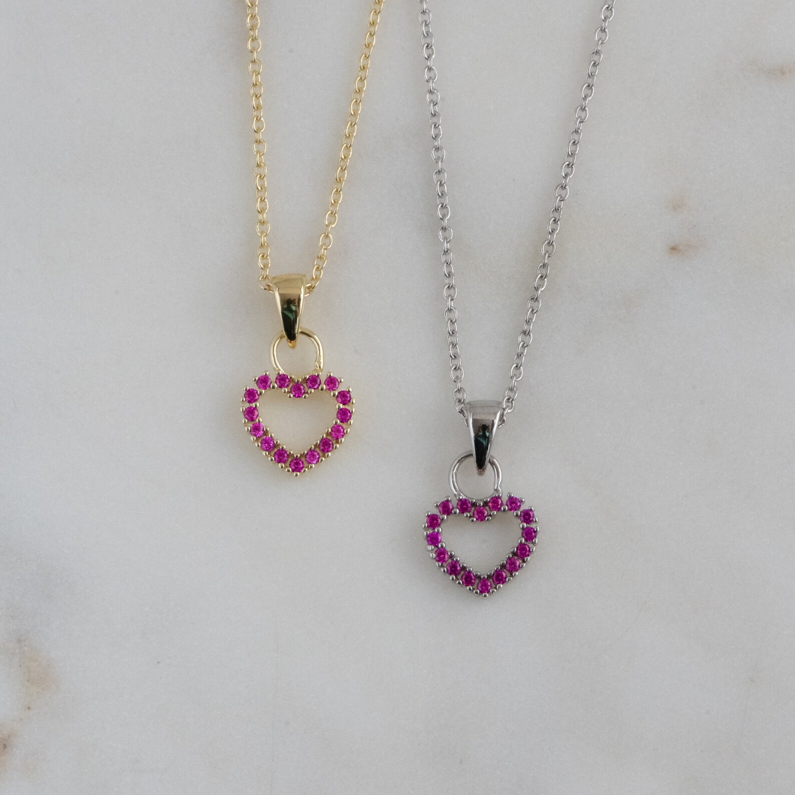 Heart Necklace Heart Pendant Love Necklace Heart Jewelry | Etsy