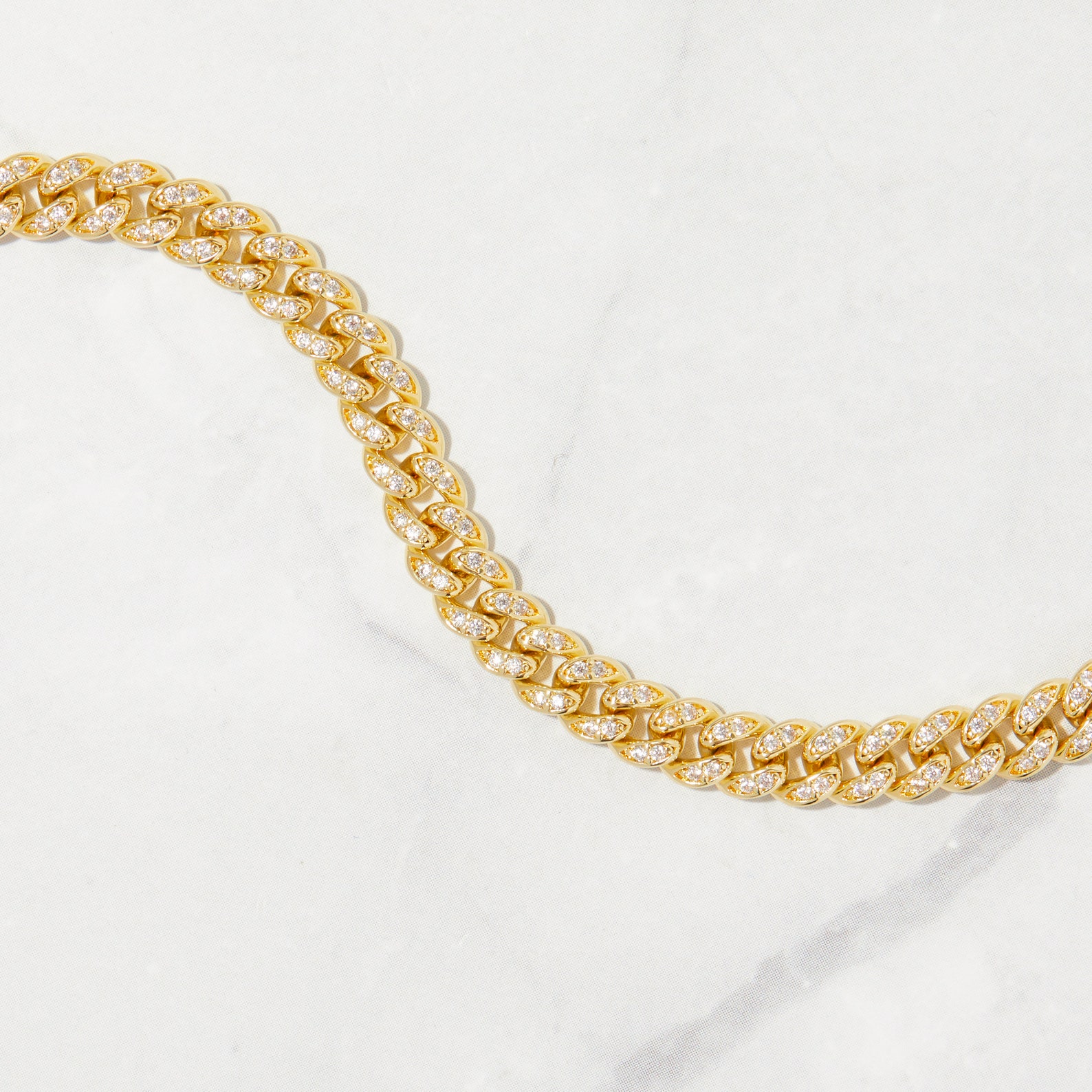 Pave Chain Necklace, Cuban Link Necklace, Pave Cuban Link, Curb Chain ...