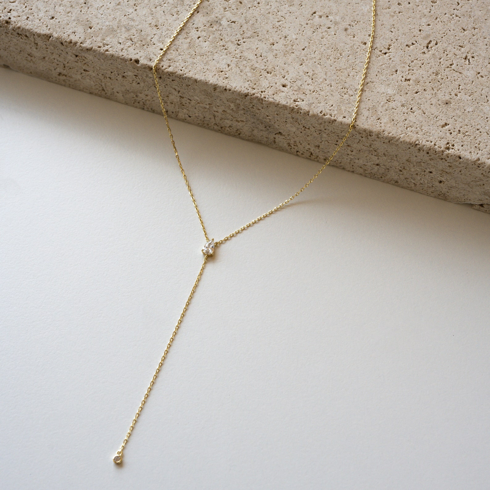 Lariat Necklace, Y Necklace, Dainty Necklace, Diamond Necklace ...