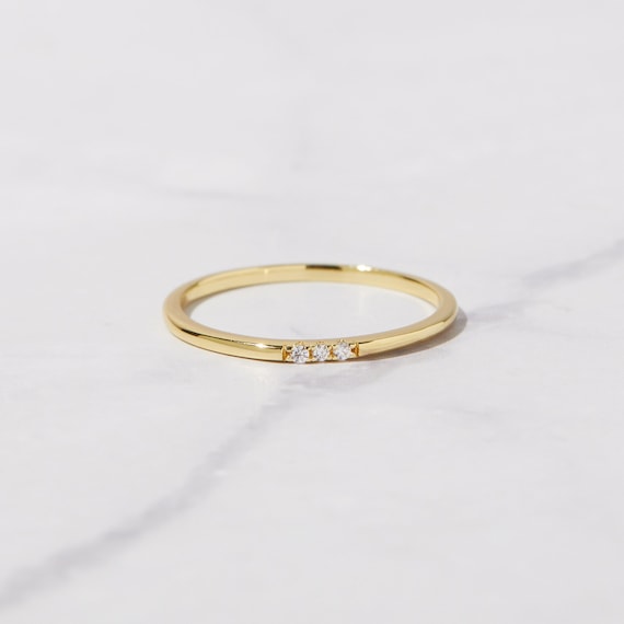 Dainty Ring Gold Minimalist Ring Stacking Ring Simple - Etsy