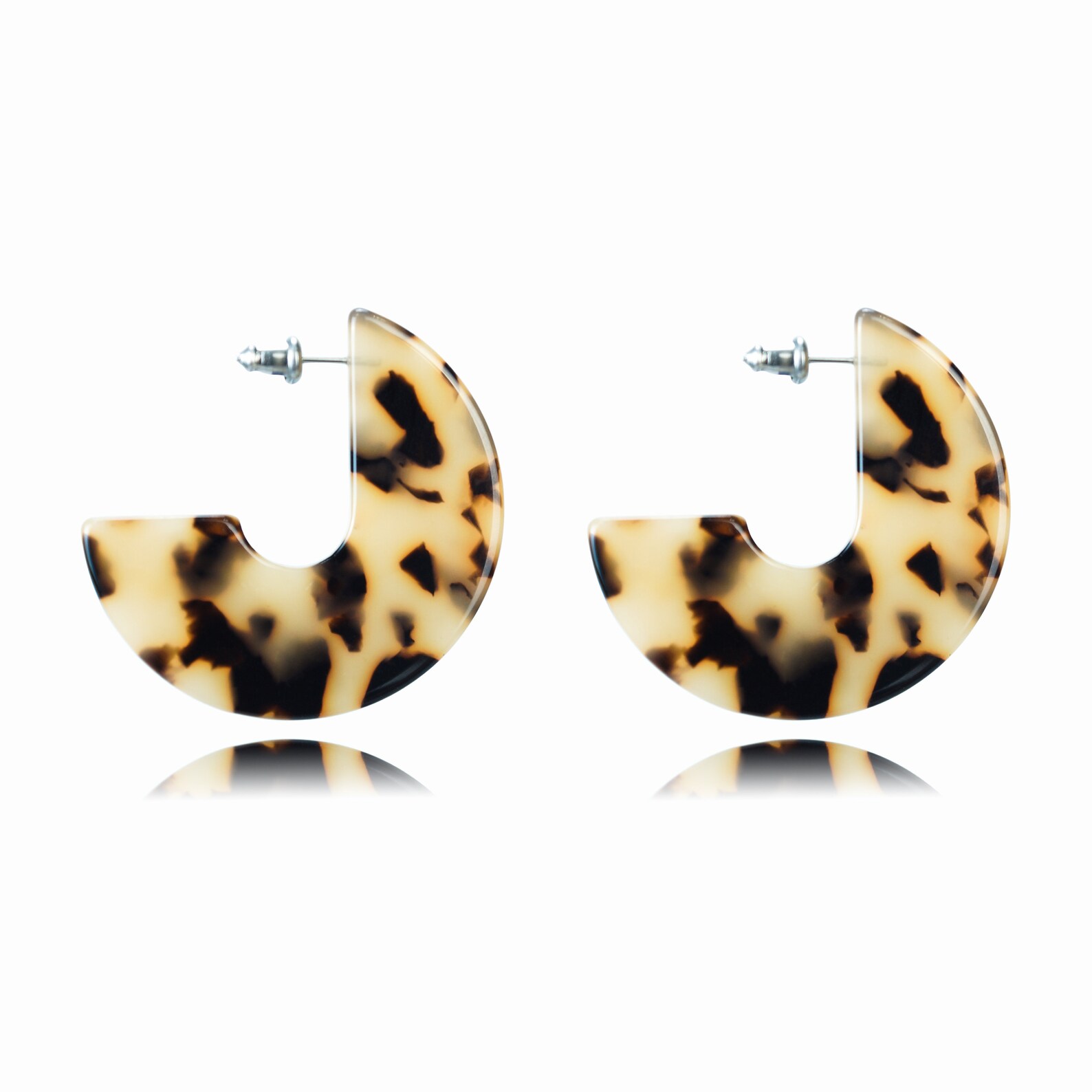 Tortoise Hoop Earrings Tortoise Earrings Acetate Earrings - Etsy