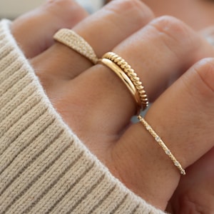 Thin Gold Ring Stacking Ring Minimalist Ring Simple Ring Thin Ring Delicate Ring Stackable Ring ...