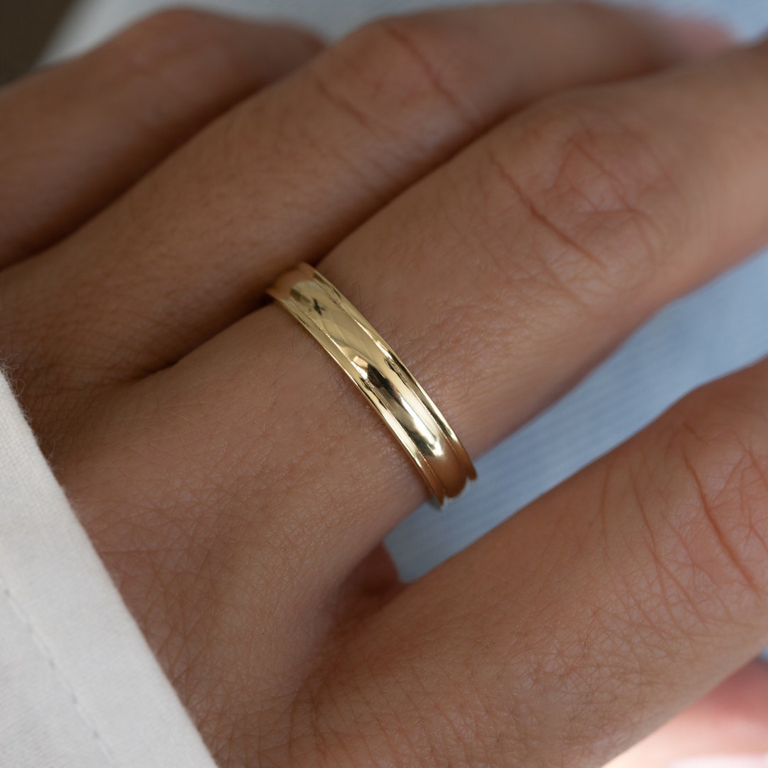 Gold Band, Simple Ring, Minimalist Ring Dainty Ring Plain Ring Simple ...