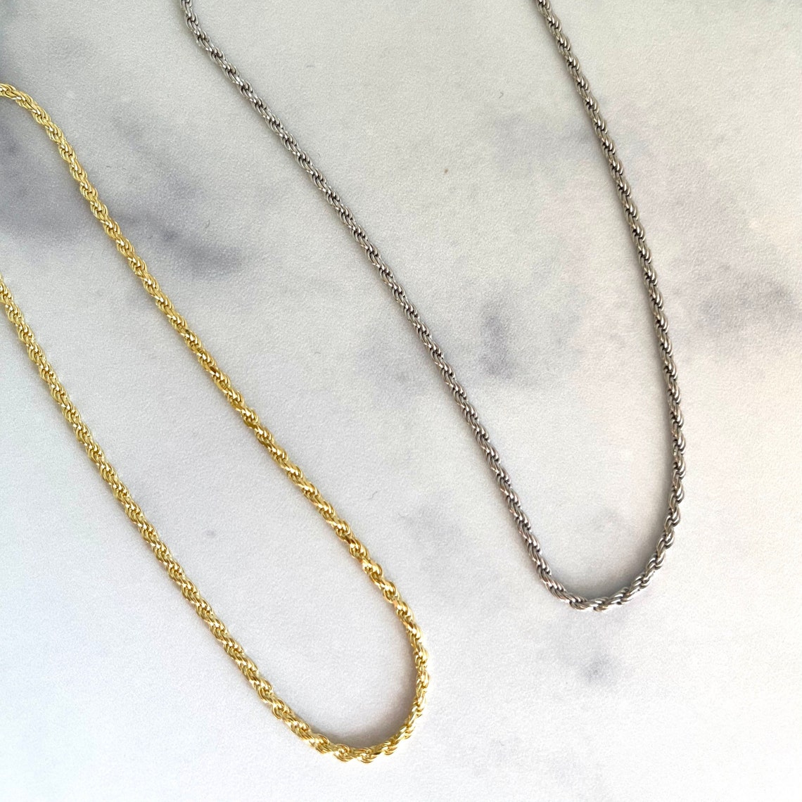 Skinny Rope Chain, Dainty Rope Chain, Gold Rope Chain, Layering Chain ...