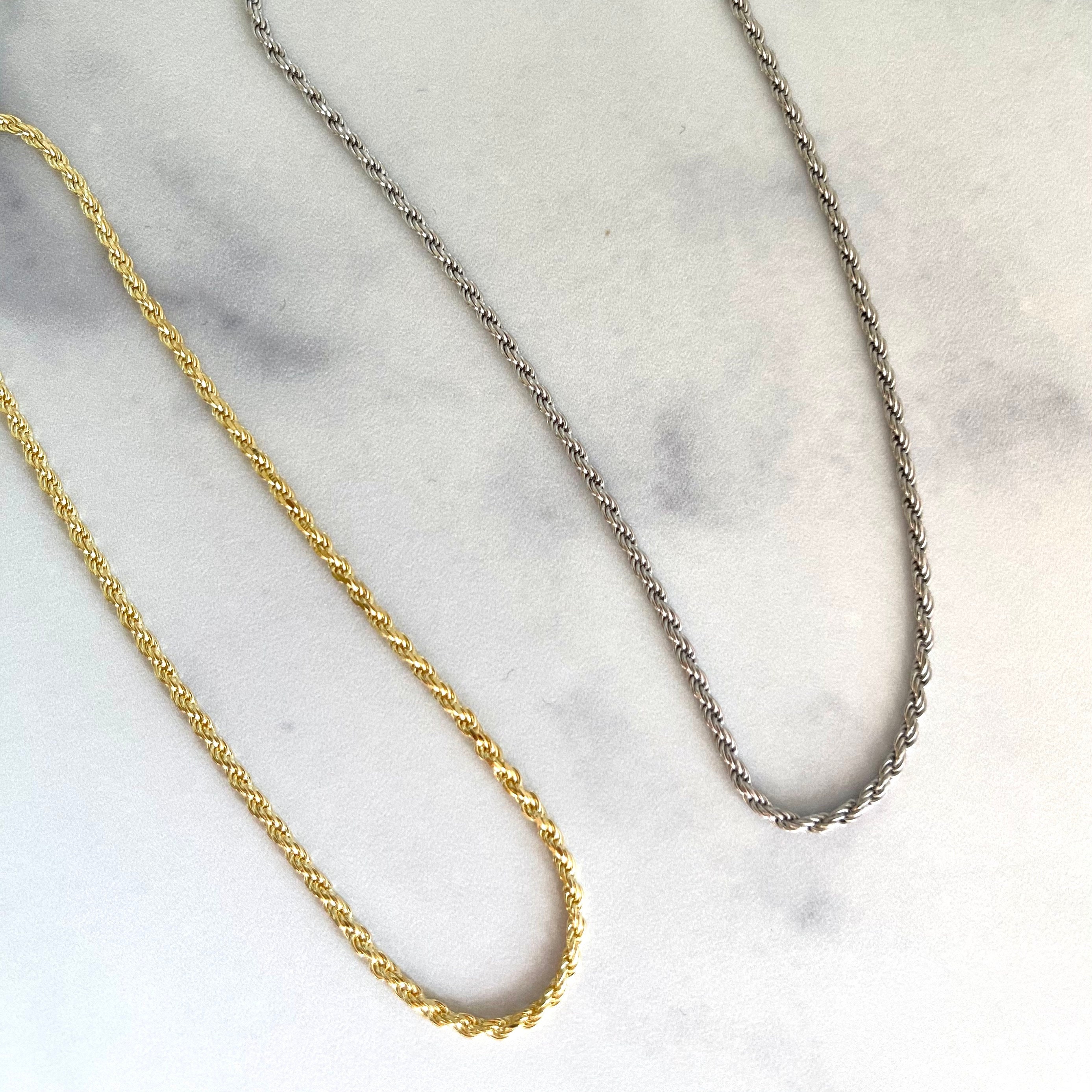 Skinny Rope Chain Dainty Rope Chain Gold Rope Chain - Etsy