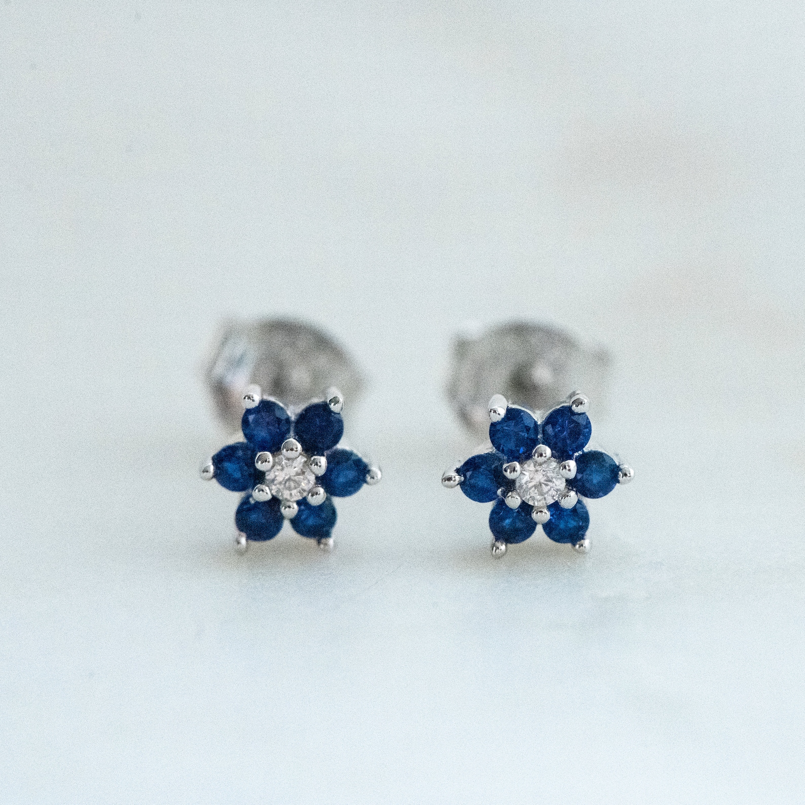 Sapphire Studs Sapphire Earrings Stud Earrings Birthstone | Etsy