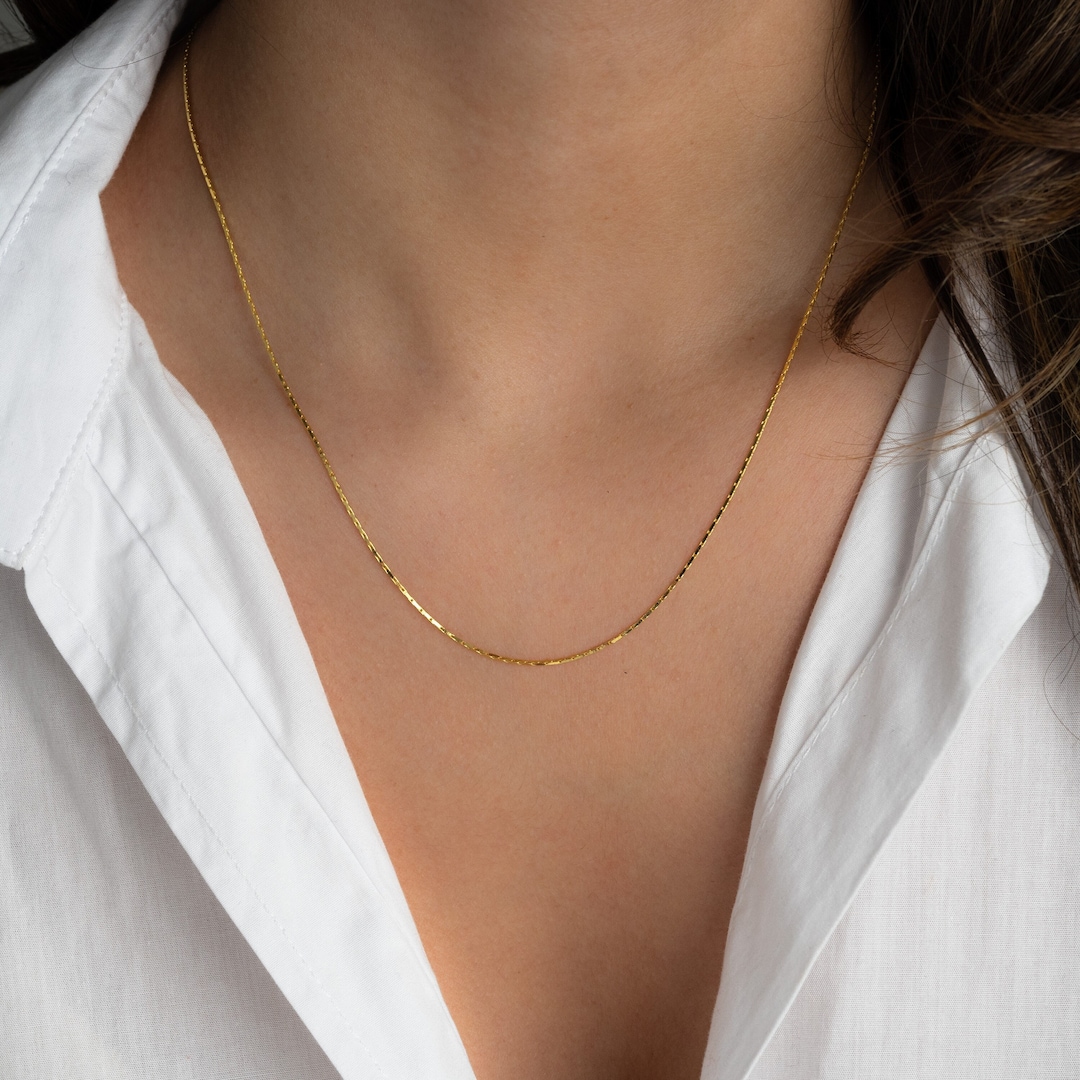 Minimalist Chain Necklace, Gold Chain Necklace, Silver Chain Necklace ...