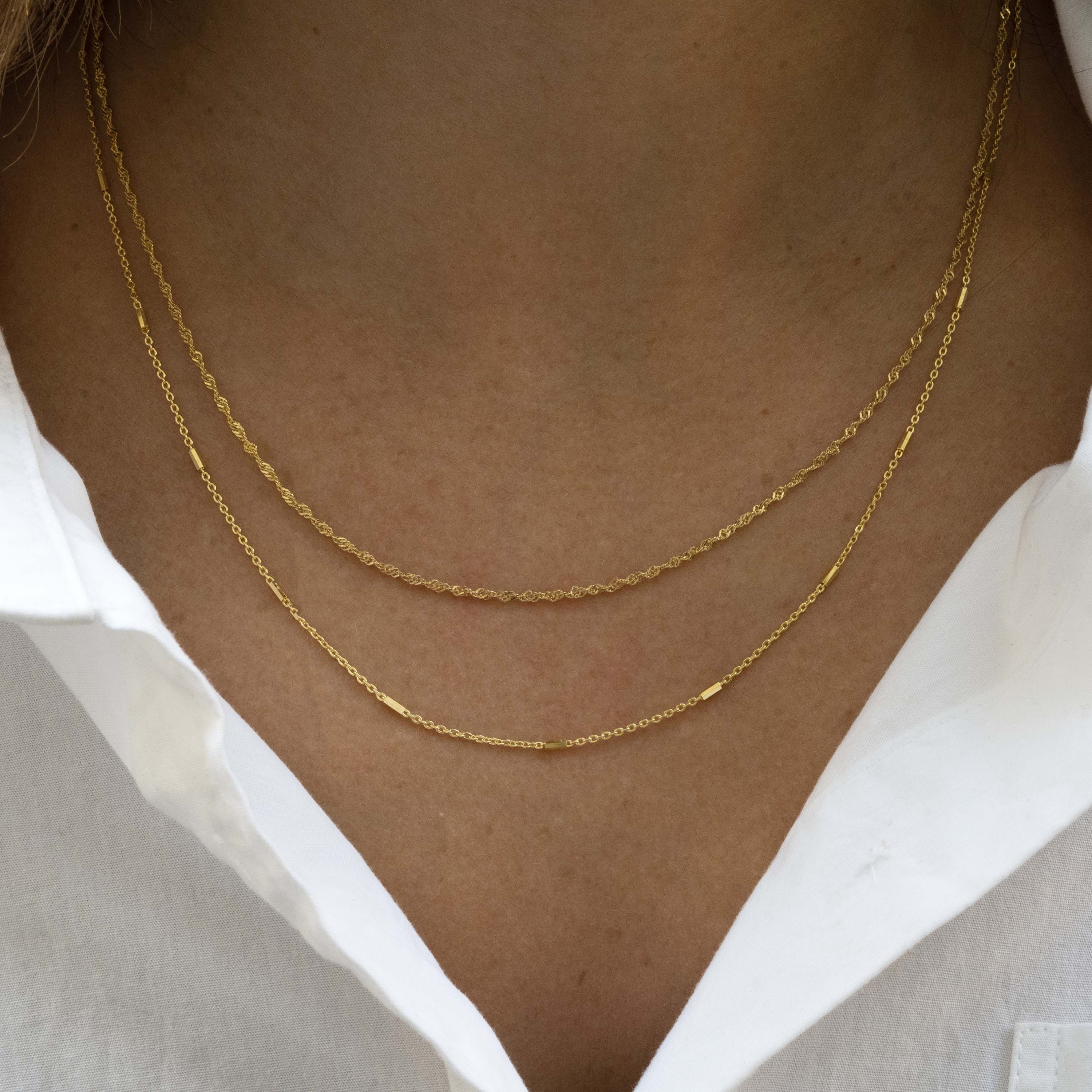 Dainty Necklace, Minimalist Necklace, Layering Necklace, Thin Chain ...