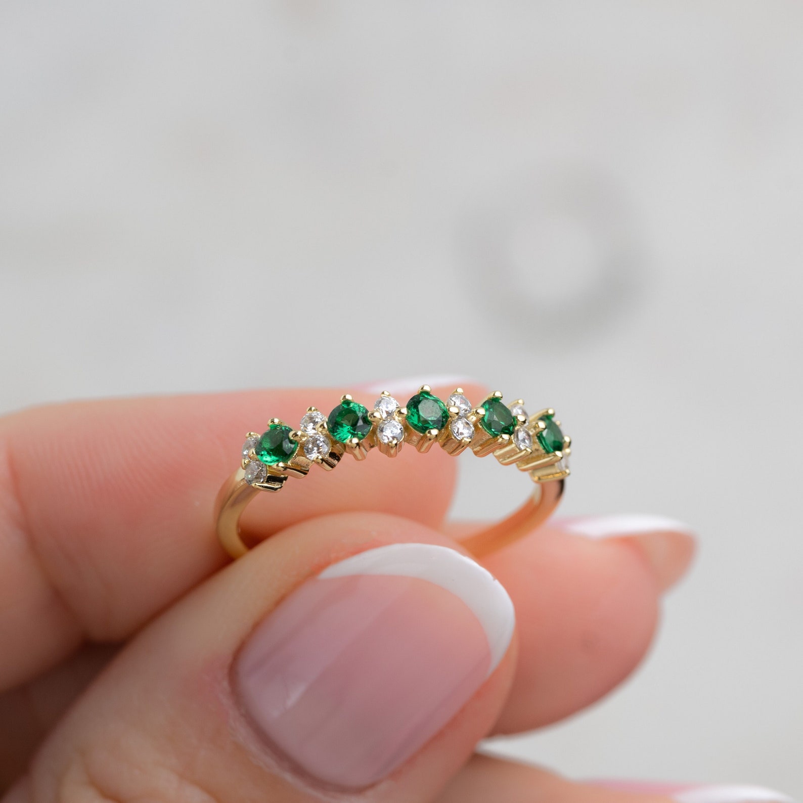 Sami Jewels Emerald Ring, Gemstone Ring, Emerald Jewelry, Gift for Her ...