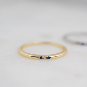 Sapphire Ring Minimalist Ring Gold Rings Rings for Women Gift for Her ...
