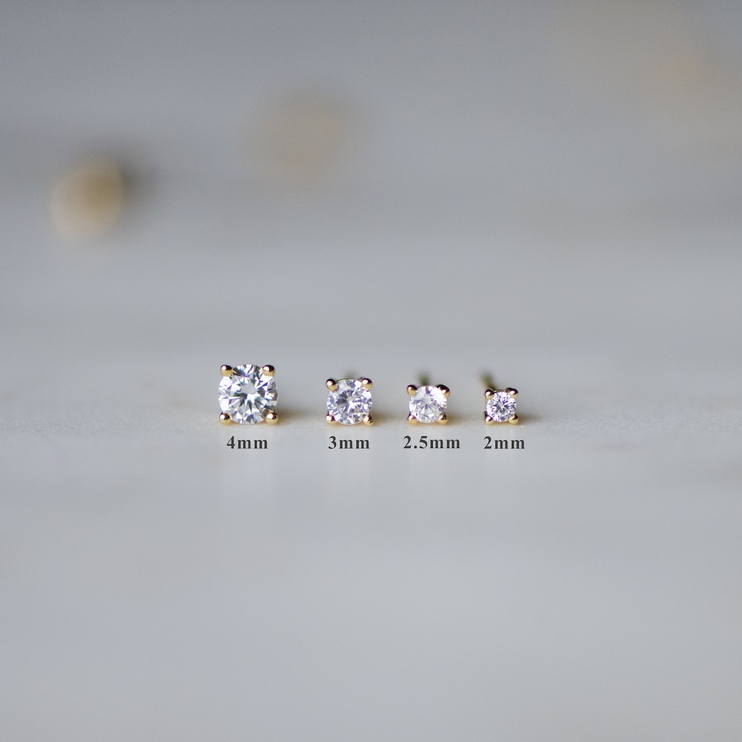 Tiny Stud Earrings, Tiny Studs, Stud Earrings, Minimalist Earrings ...