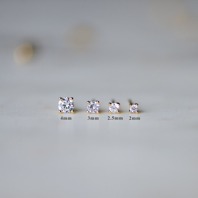 Tiny Stud Earrings Tiny Studs Stud Earrings Minimalist | Etsy