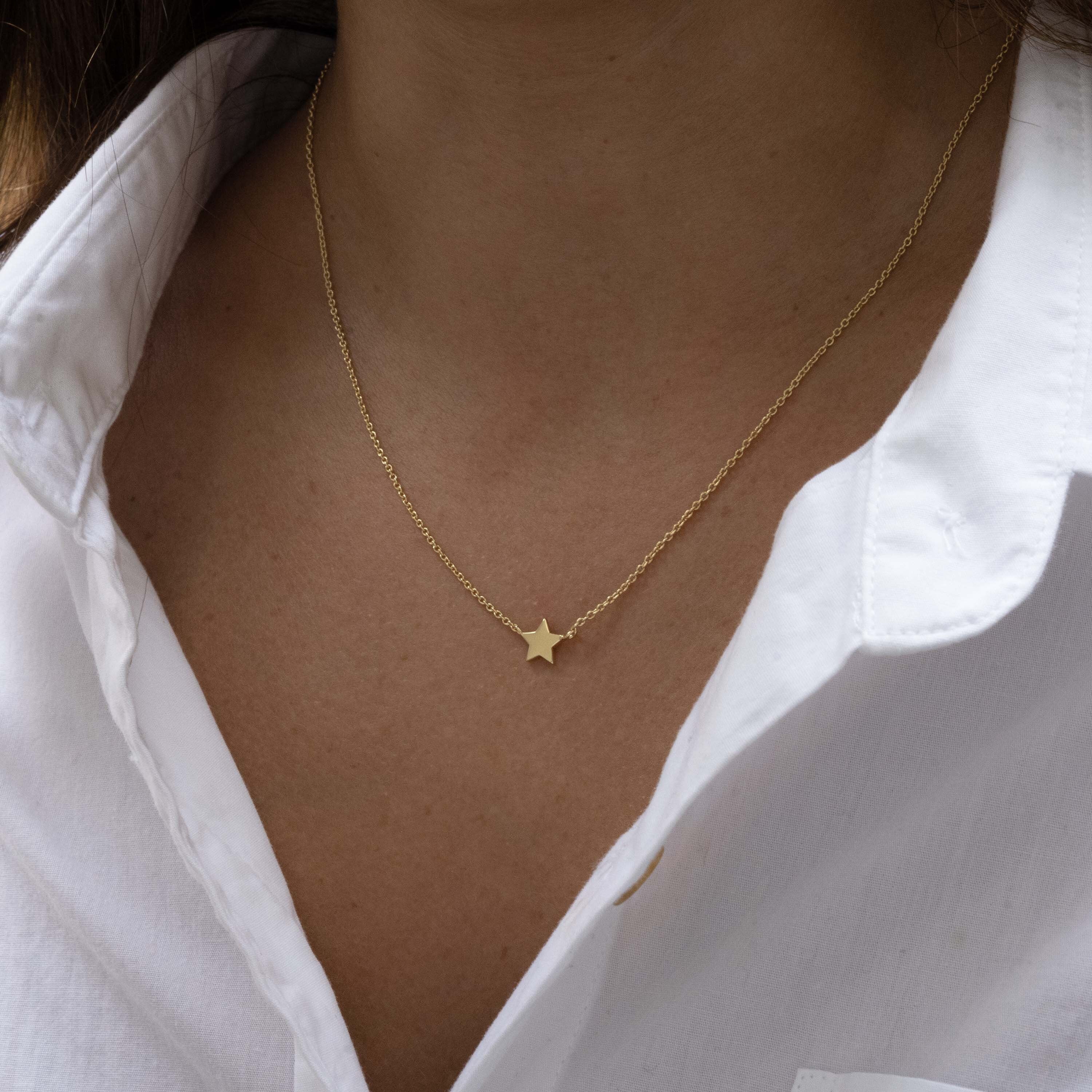 Star Necklace Gold Star Necklace Silver Star Necklace - Etsy