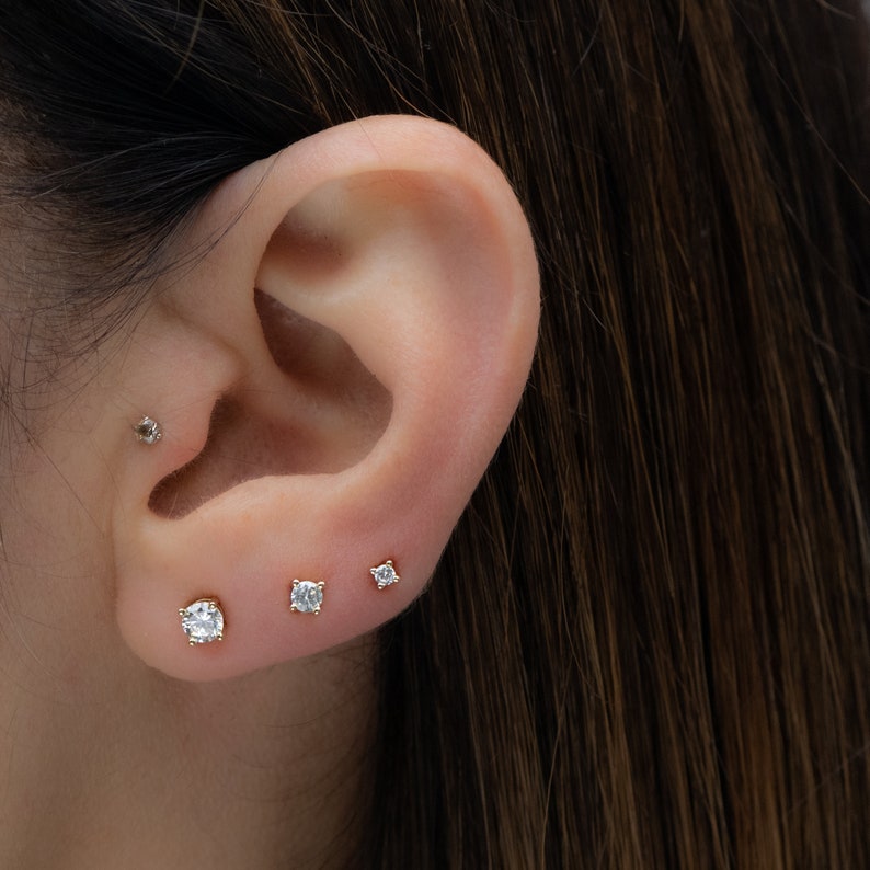 Tiny Stud Earrings Tiny Studs Stud Earrings Minimalist - Etsy