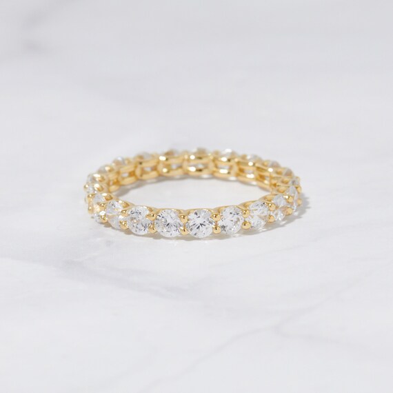 Eternity Band Stacking Ring Diamond Band Wedding Band - Etsy