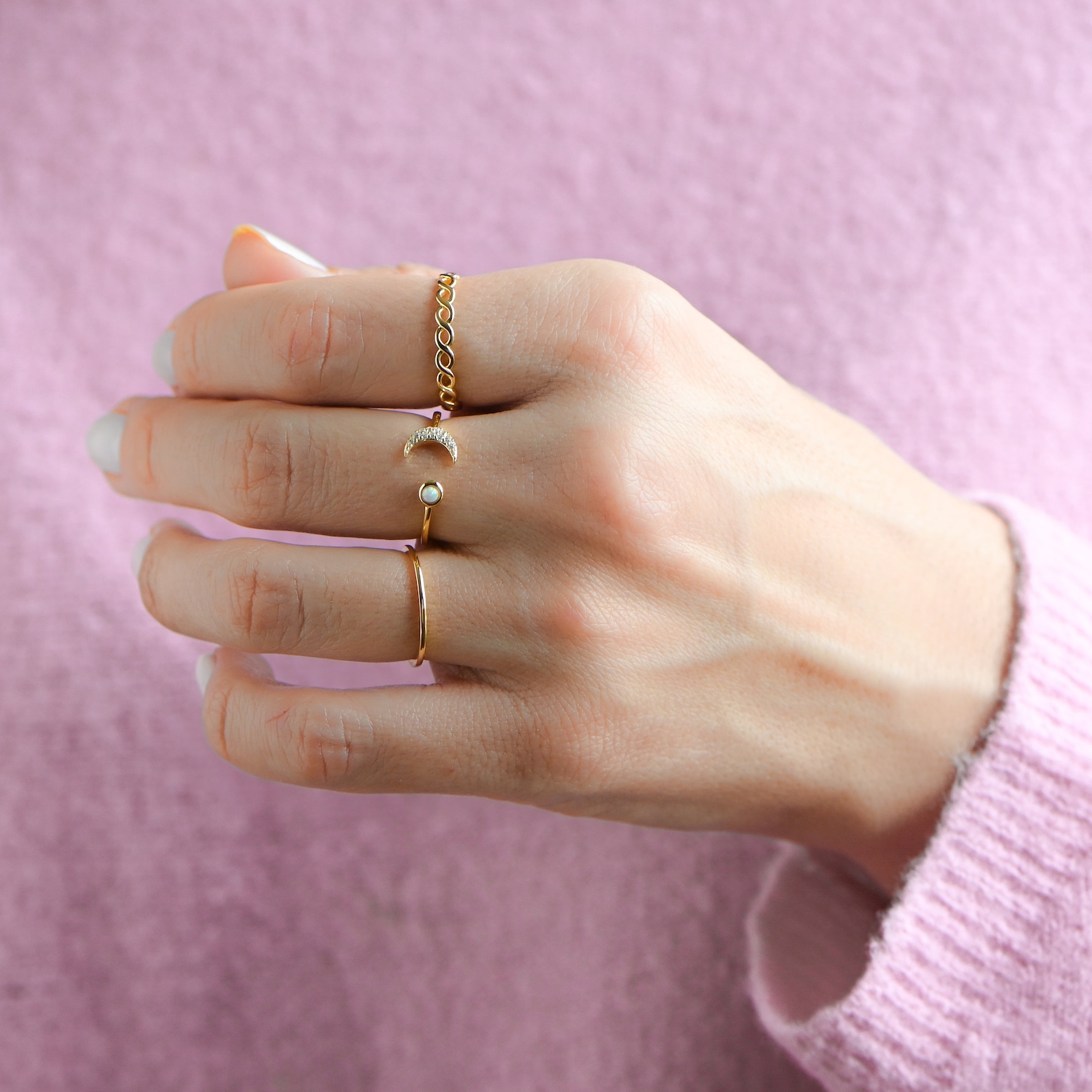 Thin Gold Ring Stacking Ring Simple Stacking Ring | Etsy